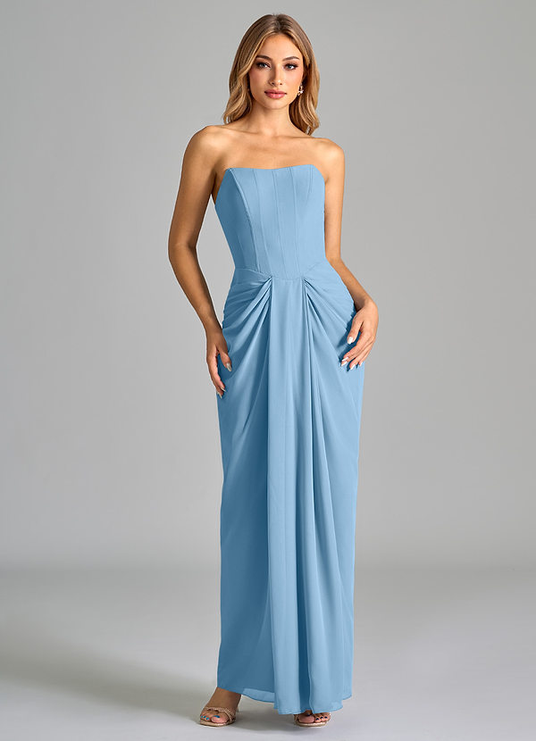 Azazie Anaïs Steel Blue Bridesmaid Dresses | Azazie CA