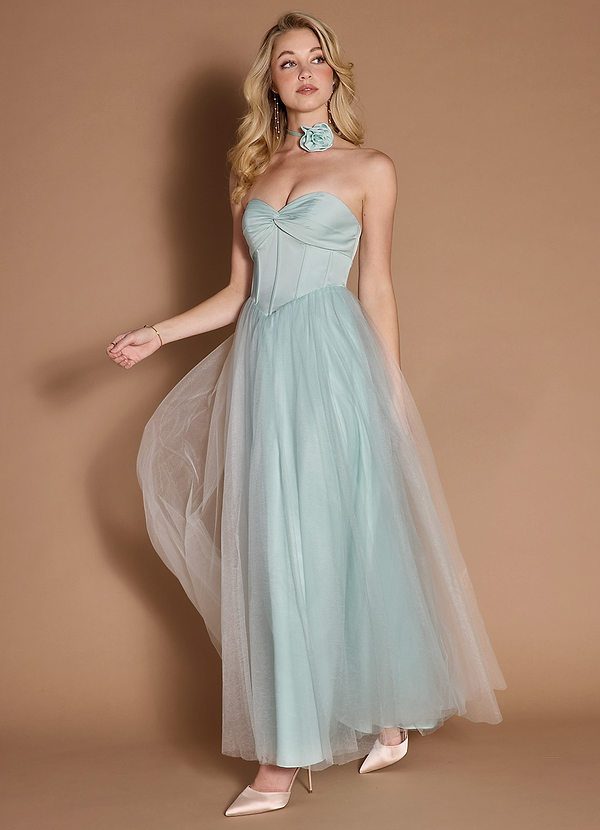Katarina Mint Blue Maxi Dress Ready to Ship | Azazie