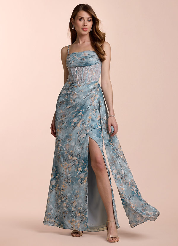 Kiara Powder Blue Maxi Dress | Azazie