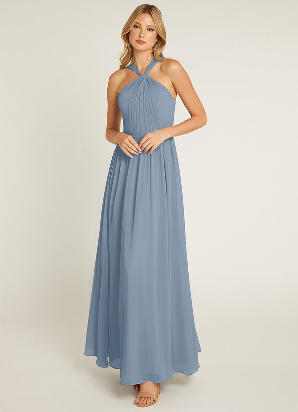 Azazie Jacey Dusty Blue Bridesmaid Dresses | Azazie CA