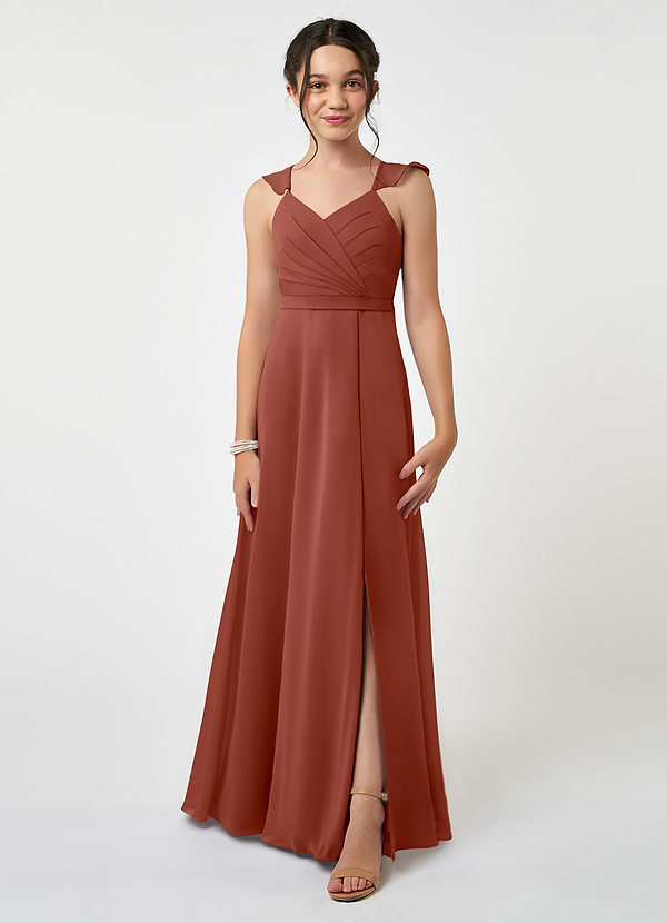 Auburn Azazie Emily Junior Junior Bridesmaid Dresses | Azazie