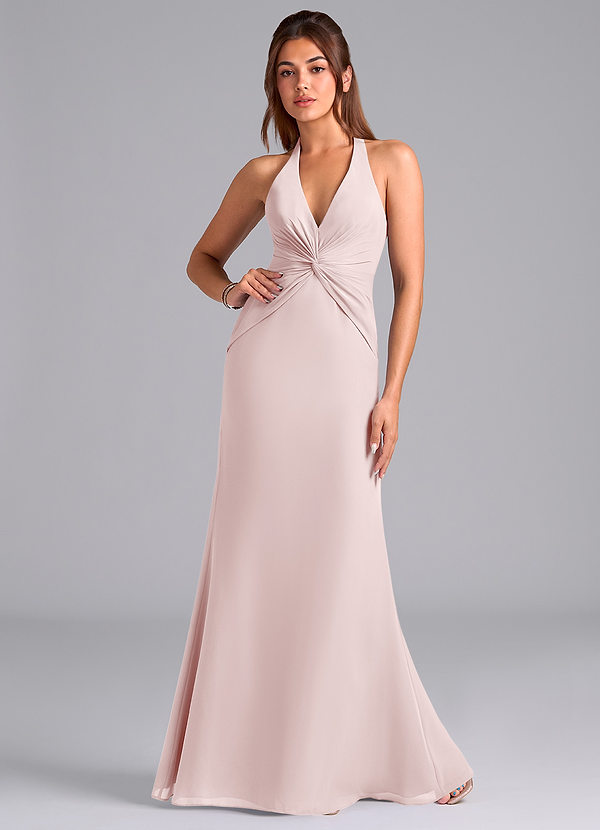 Valerie Try-on Dress Sample Dress Blushing Pink Chiffon Bridesmaid ...