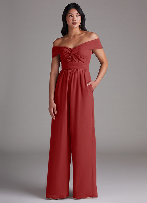 Azazie Lamara Rust Bridesmaid Dresses | Azazie CA