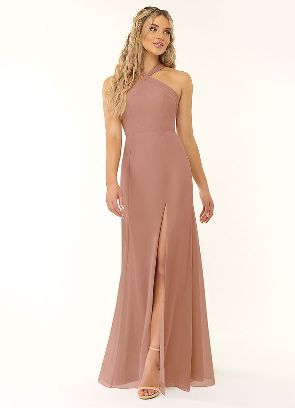 Azazie Rue Champagne Rose Bridesmaid Dresses | Azazie