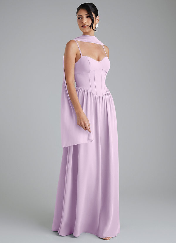 Azazie Alisha Frosted Lilac Chiffon Bridesmaid Dresses | Azazie