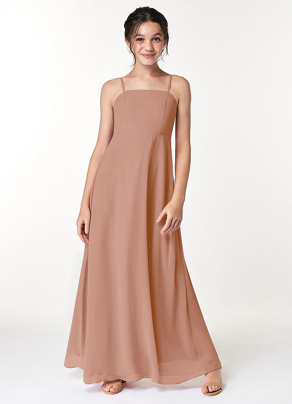 Champagne Rose Azazie Cosette JBD Junior Bridesmaid Dresses | Azazie