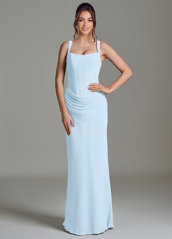 Azazie Niamh Sky Blue Chiffon Bridesmaid Dresses | Azazie AU