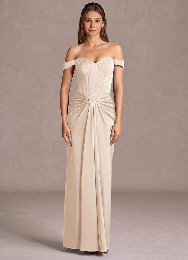Lorelei Cream Maxi Dress | Azazie