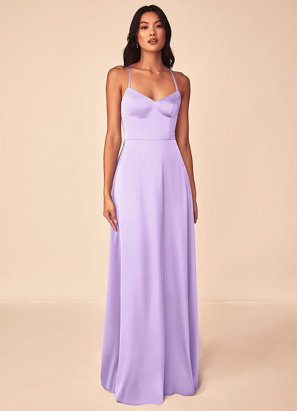 Lilas Azazie Mei Stretch Satin Dress Robes de demoiselle d'honneur ...