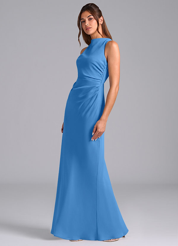 Azazie Evadne Blue Jay Bridesmaid Dresses | Azazie
