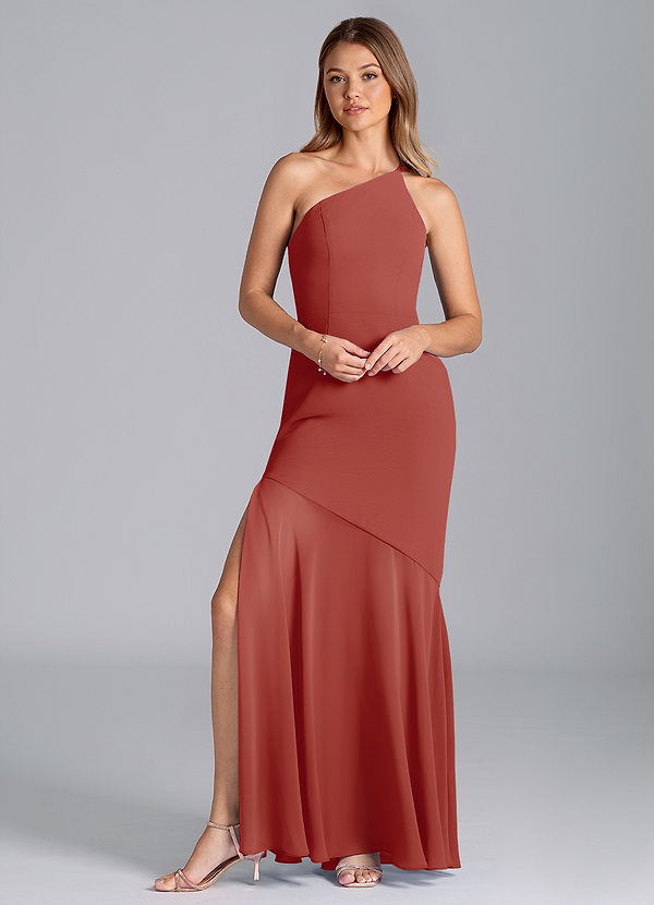 Azazie Tilla Terracotta Bridesmaid Dresses | Azazie