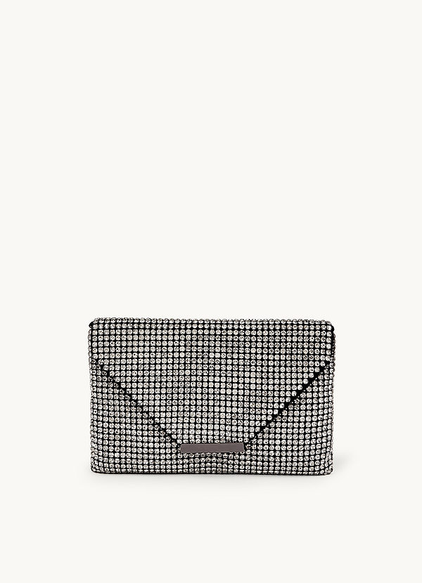 Black Rhinestone Envelope Crossbody Bag | Azazie
