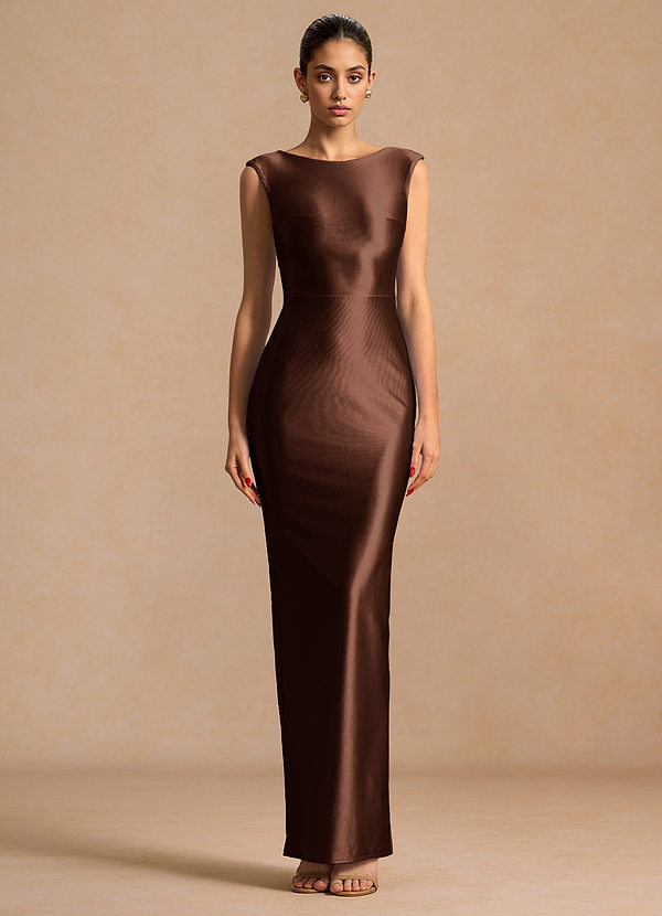 Hivera Mocha Maxi Dress | Azazie