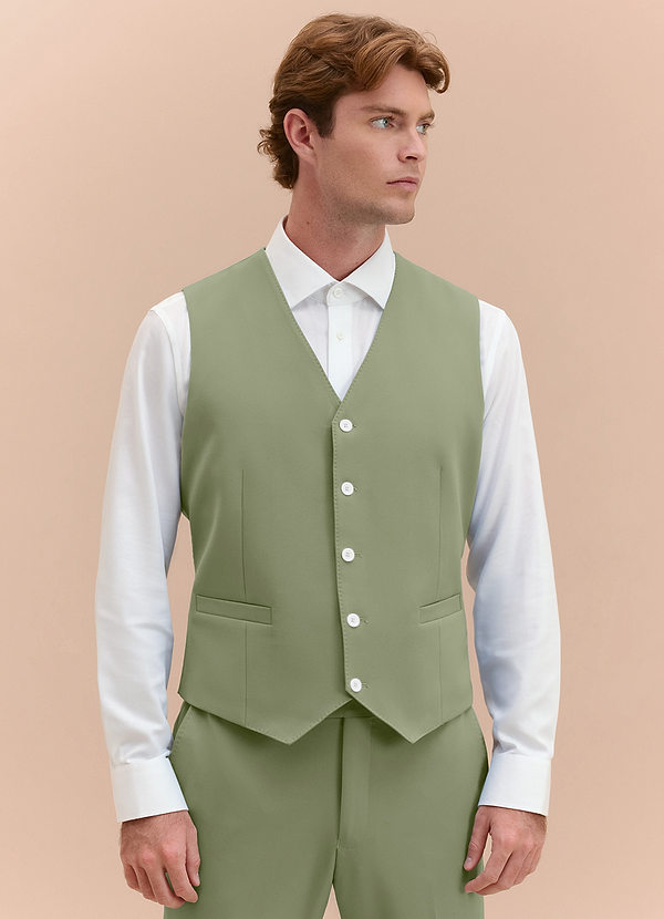 James Pistachio Structured Stretch Suit Vest | Classic Regular Suit ...