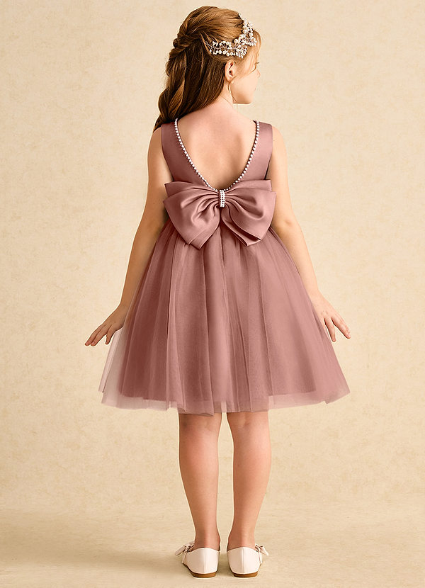 Azazie Jani Cedar Rose A-Line Bow Tulle Dress | Azazie CA