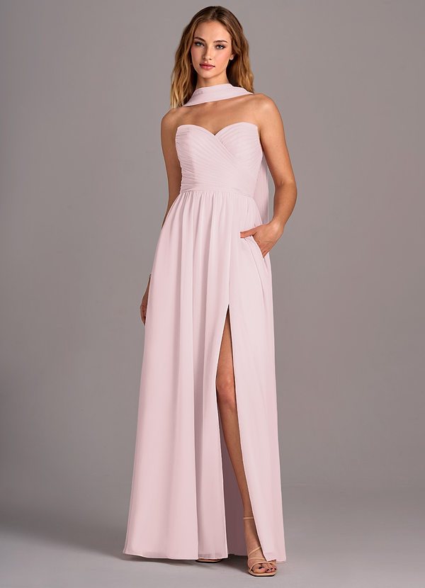 Azazie Joni Blushing Pink Bridesmaid Dresses | Azazie