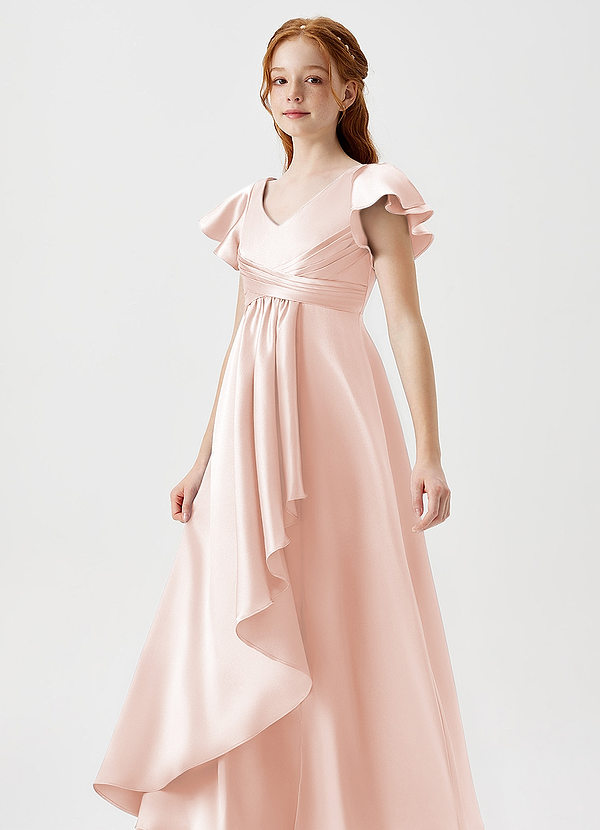 Azazie Omari Junior Bridesmaid Dress in Rose Gold | Azazie