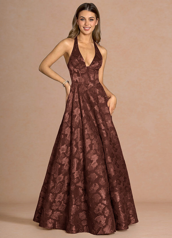 Vestido Mocha Coco Maxi Isabeau | Azazie