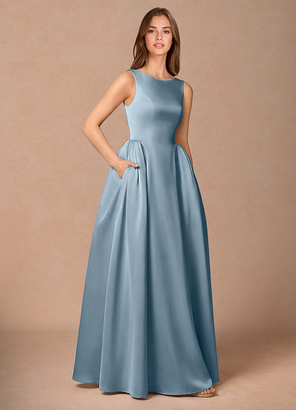 Casey Powder Blue Maxi Dress | Azazie
