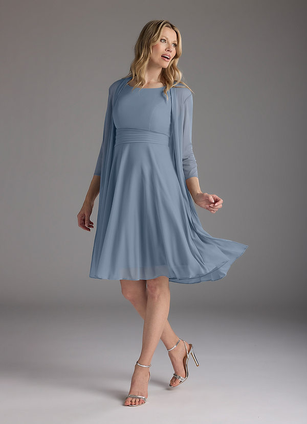 Azazie Sunny Twilight A-Line Pleated Mesh Dress | Azazie