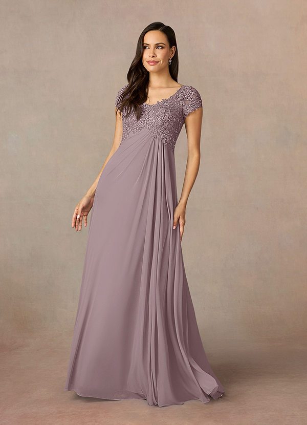 Azazie Macy Dusk A-Line V-Neck Sequin Lace Lace Dress | Azazie CA