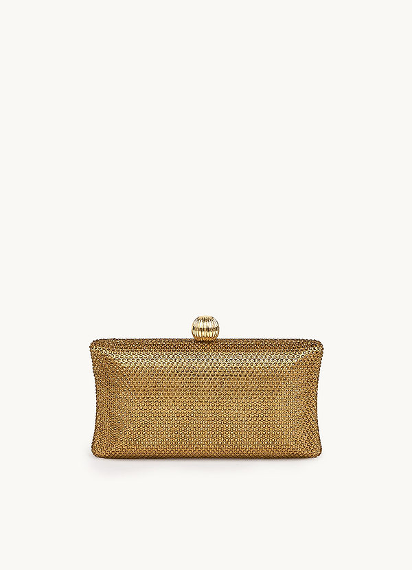 Gold Zircon Embellished Clutch Bag | Azazie