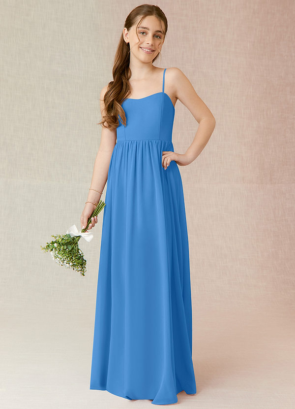 Blue Jay Azazie Evonne JBD Junior Bridesmaid Dresses | Azazie