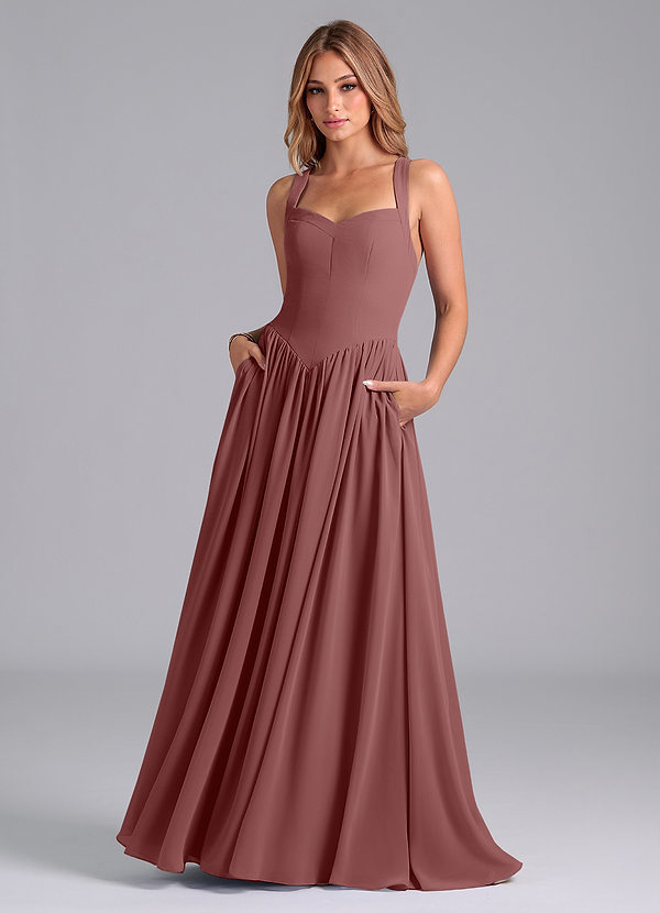 Azazie Francis Desert Rose Bridesmaid Dresses | Azazie