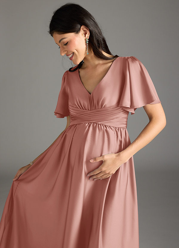 Azazie Verna Dusty Rose Maternity Bridesmaid Dresses | Azazie