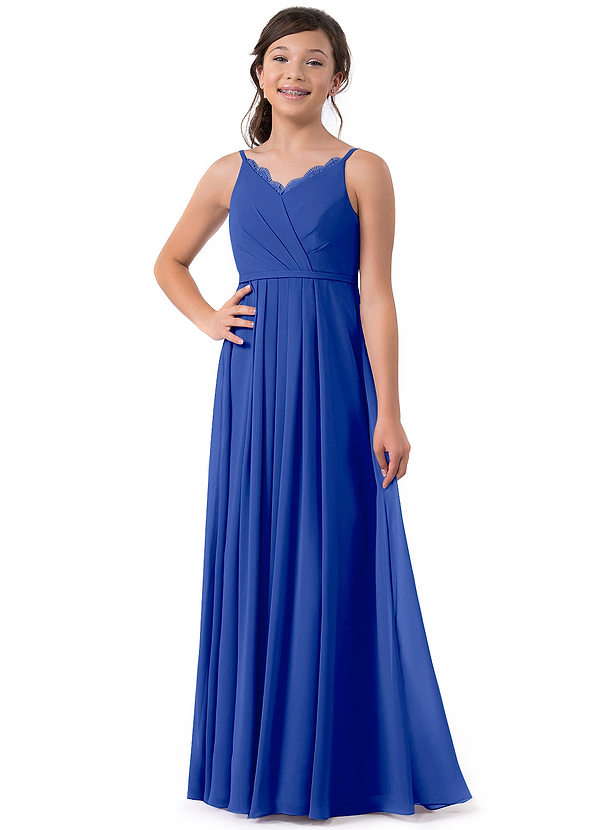 Royal Blue Azazie Carlie JBD Junior Bridesmaid Dresses | Azazie