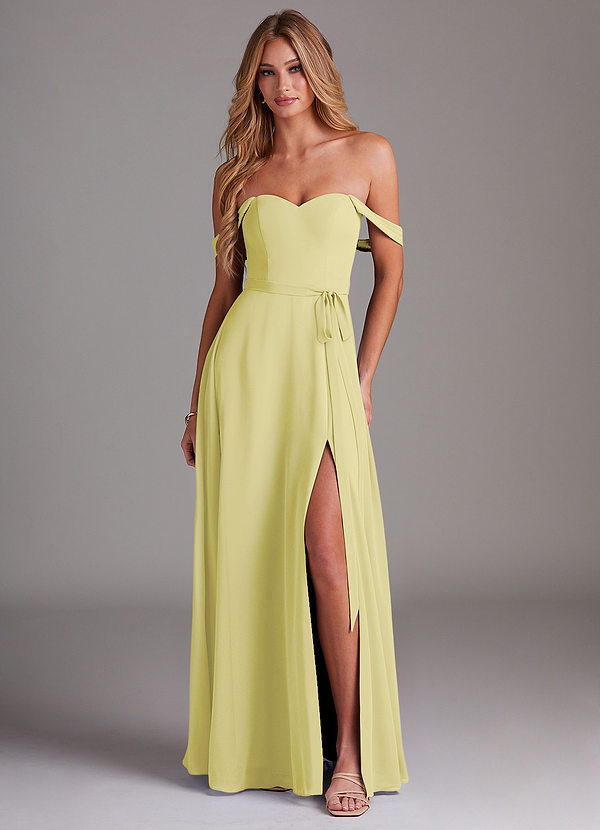Azazie Aaron Lemon Sorbet Bridesmaid Dresses | Azazie
