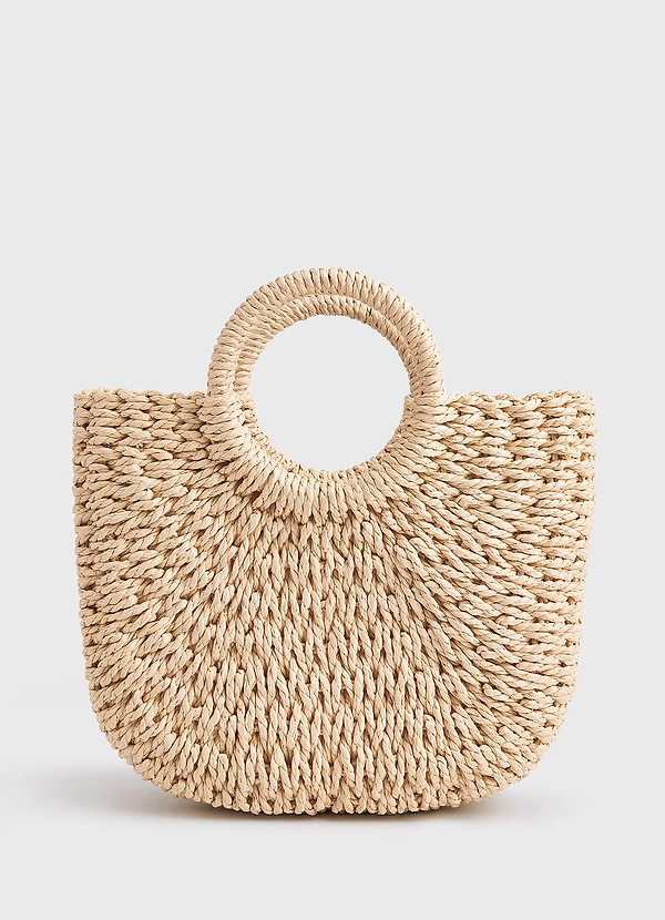 Beige Wicker Tote Bag | Azazie CA