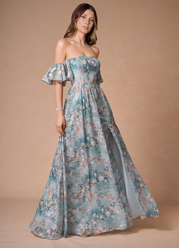 Ivy Powder Blue Maxi Dress | Azazie CA