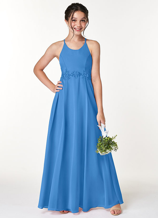Blue Jay Azazie Rossi JBD Junior Bridesmaid Dresses | Azazie