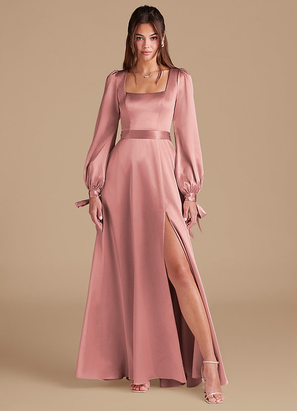 Azazie Leonia Dusty Rose Bridesmaid Dresses | Azazie