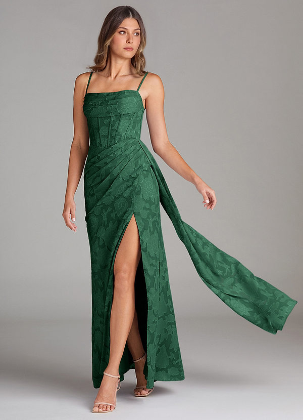 Giada Emerald Green Maxi Dress | Azazie CA
