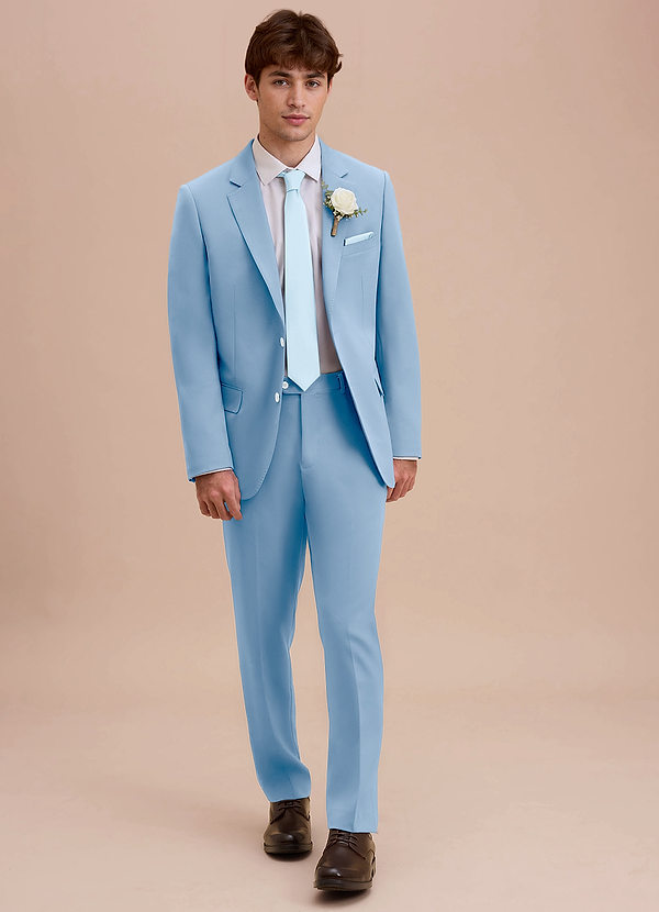 Ethan Sky Blue Refined Weave Performance Suit | Azazie AU