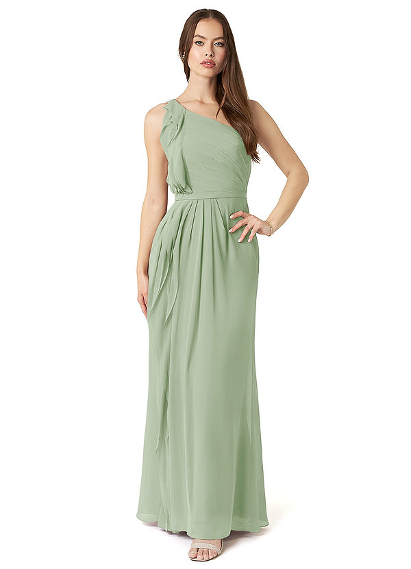 Dusty Sage Azazie Sharon Bridesmaid Dresses | Azazie