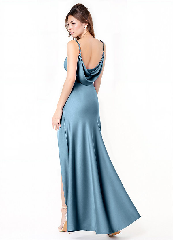 Azazie Alaija Steel Blue Bridesmaid Dresses | Azazie CA