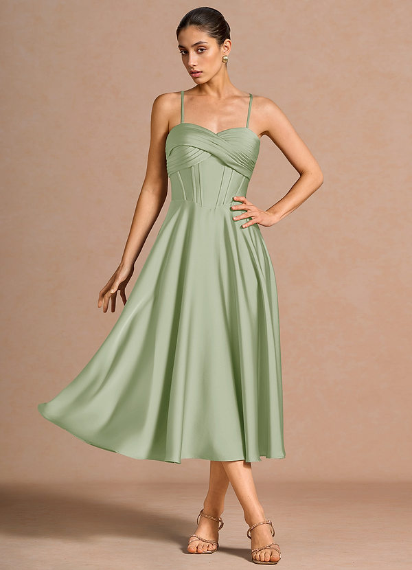 Lilyia Light Green Midi Dress | Azazie AU