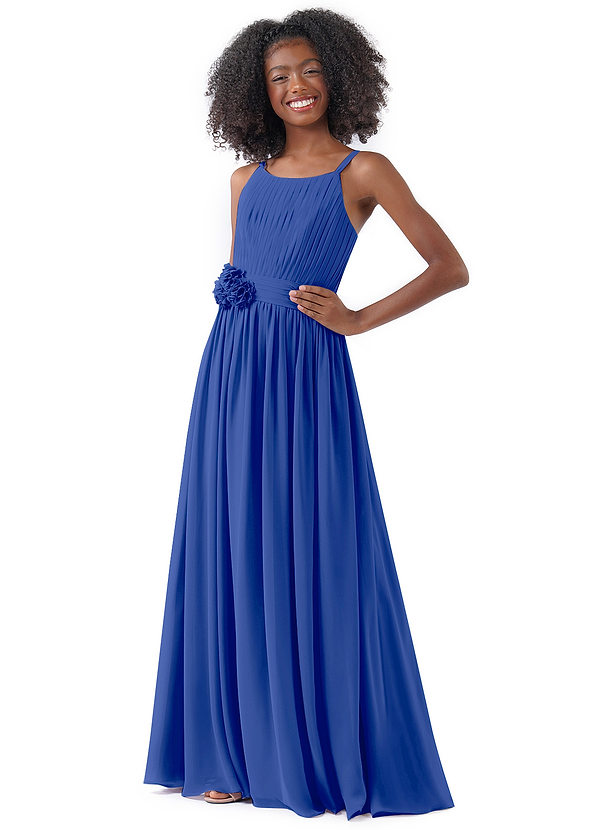 Royal Blue Azazie Astrid Junior Bridesmaid Dresses | Azazie