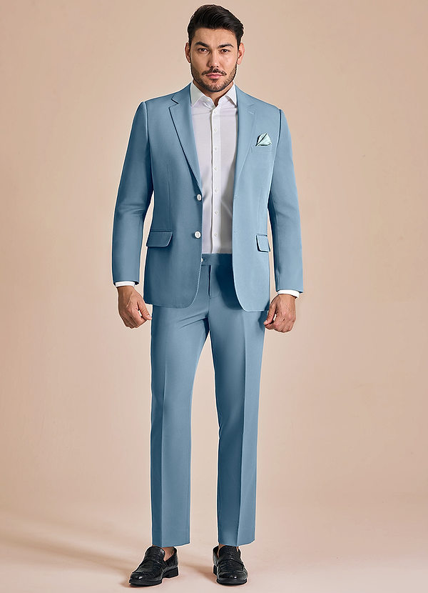 James Light Blue Structured Stretch Suit | Suit Sets |Azazie