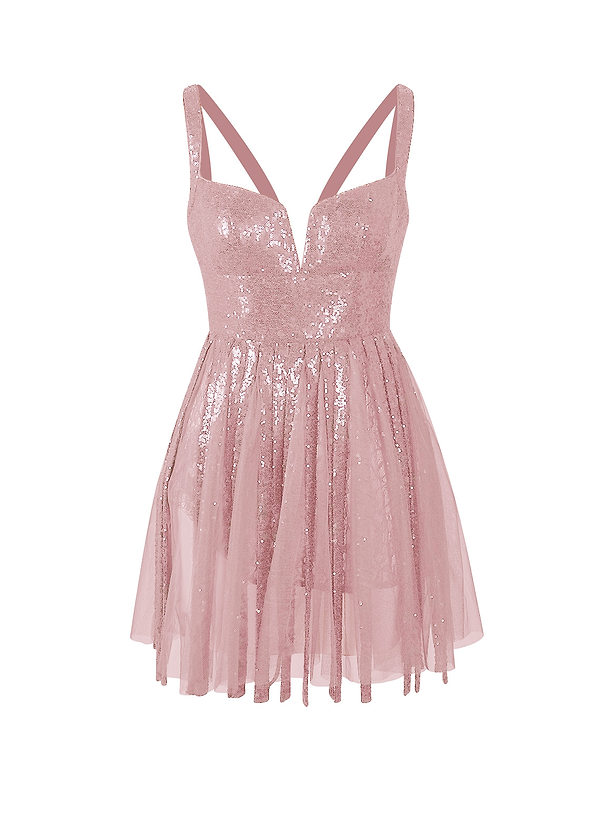 Roxie Light Pink Gladiator Mini Dress Atelier Dresses | Azazie