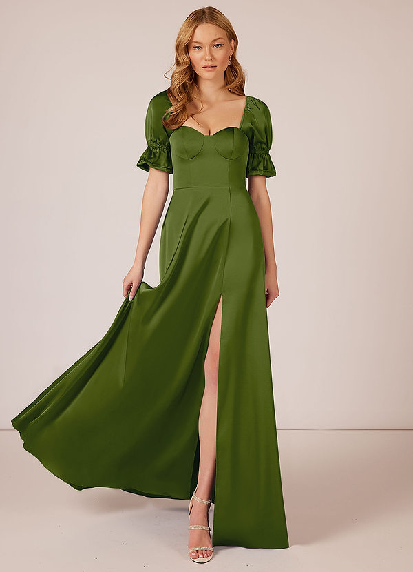 Juniper Azazie Harlie Stretch Satin Dress Bridesmaid Dresses | Azazie