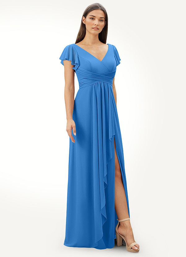 Azazie Omari Blue Jay Bridesmaid Dresses | Azazie
