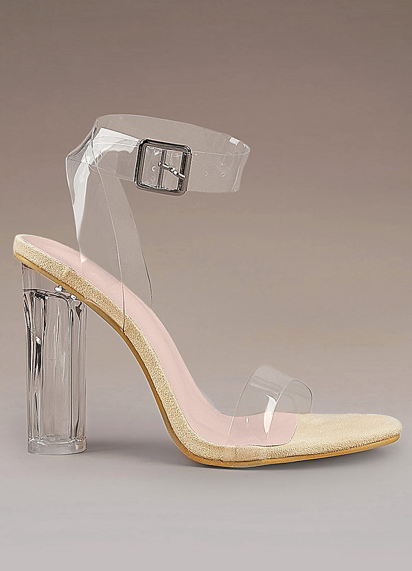 PVC Buckle Chunky Heeled Sandals Shoes | Azazie