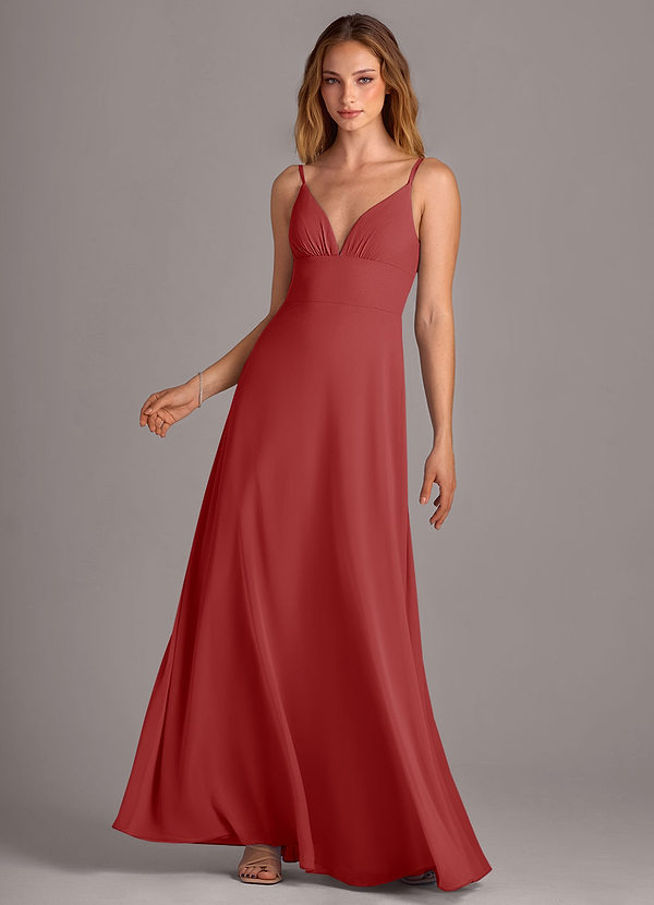 Azazie Amina Rust Bridesmaid Dresses | Azazie