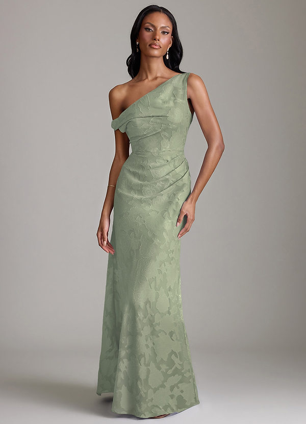 Azazie Emerson Agave Floral Burnout Bridesmaid Dresses | Azazie UK