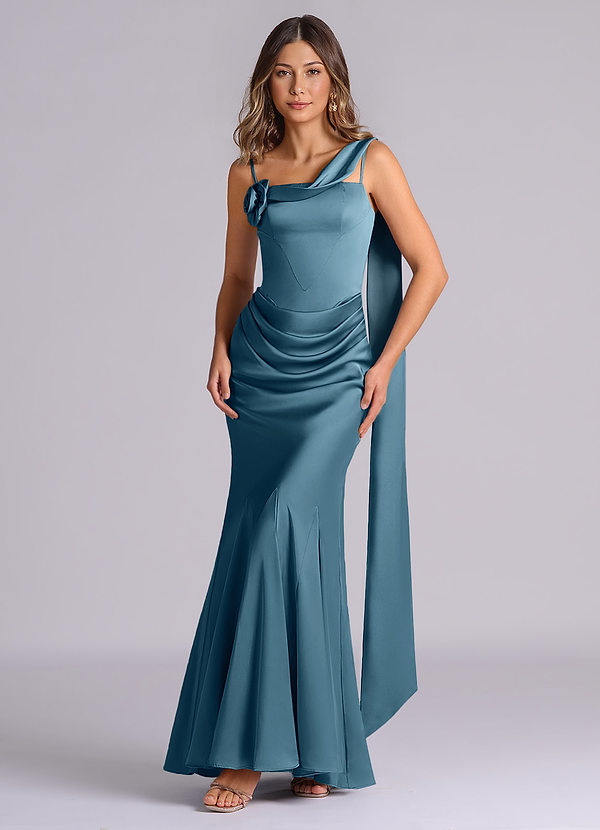 Azazie Inara Bermuda Stretch Satin Bridesmaid Dresses | Azazie CA