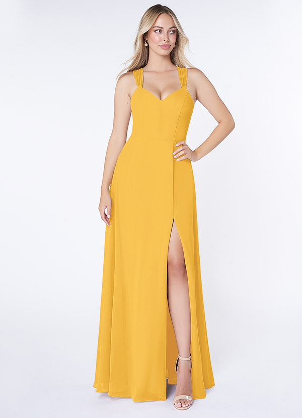 Azazie Jane Marigold Bridesmaid Dresses | Azazie CA